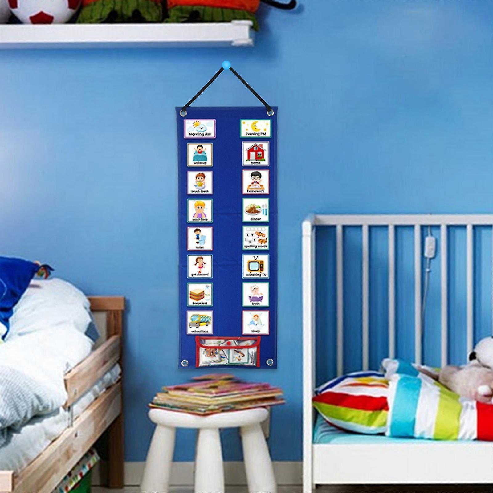 Kids Visual Schedule Calendar Chart,70pcs Daily Routine Cards ...