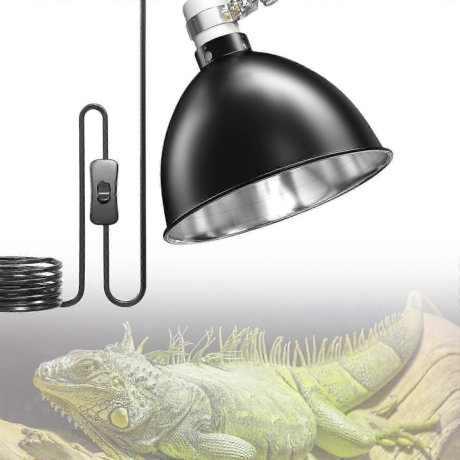 Reptile Heat Lamp Fixture with Dome for Basking and Terrarium Lighting ...