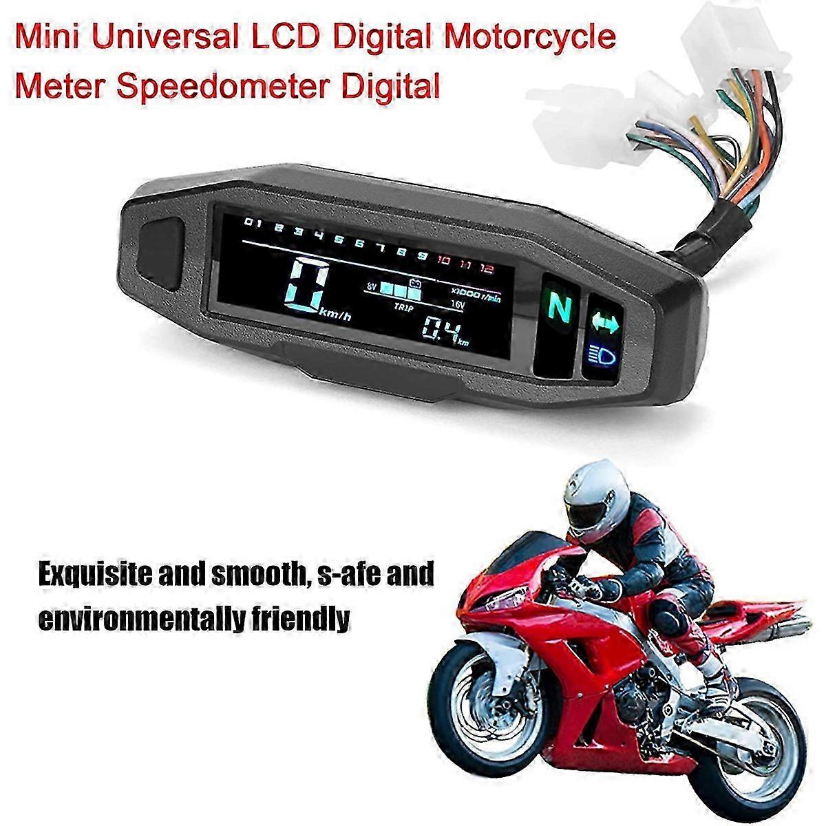 Motorcycle Mini VA HD LCD Speedometer Fuel Gauge Hd Adjustable LCD ...