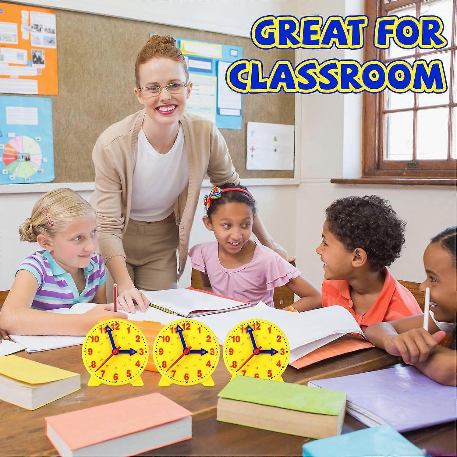 24 Pcs Teaching Clock Kit for Kids, 4 Inch Mini Geared Clocks for Time ...