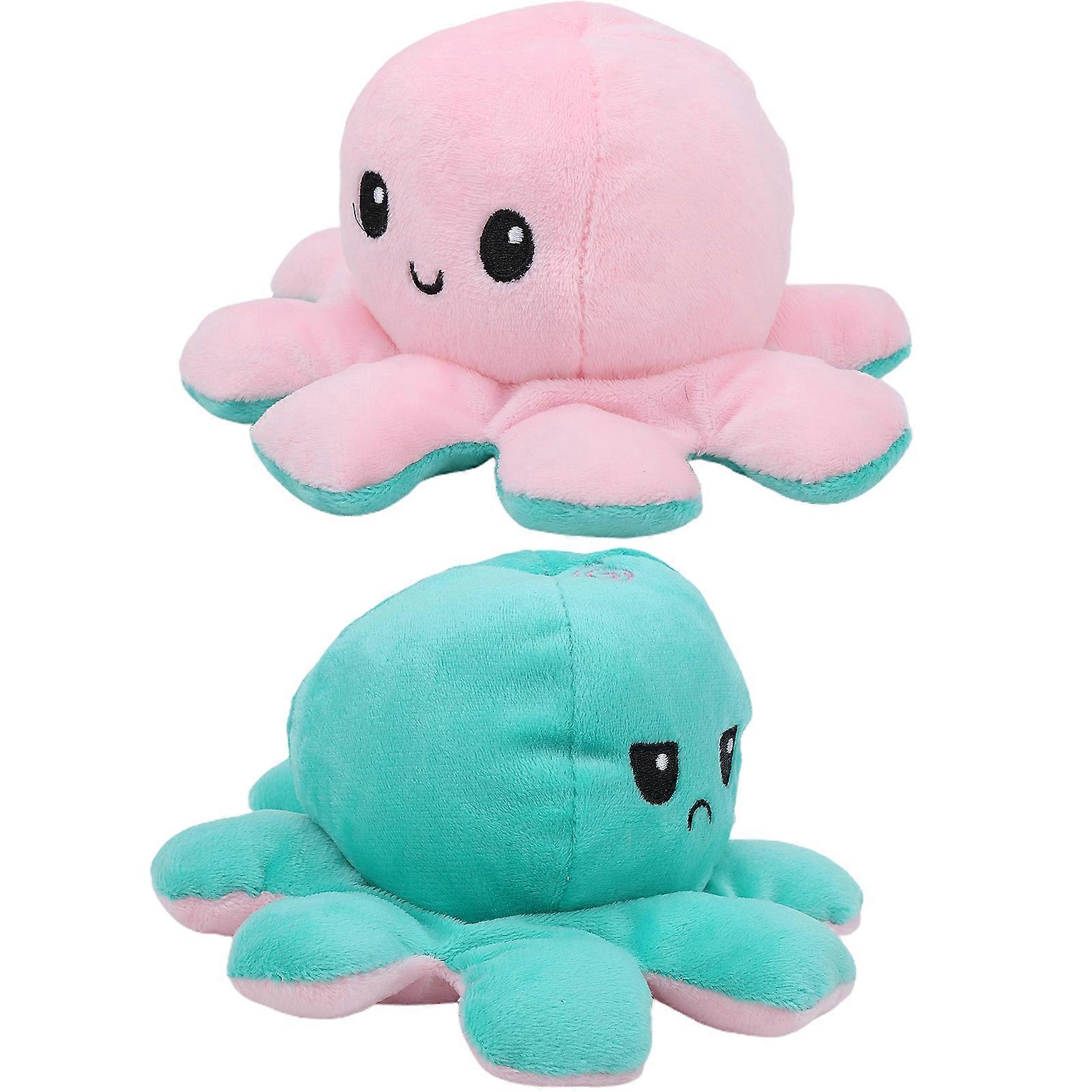 Octopus Plush Doll Reversible Double-Sided Flip Animal Cute Stuffed ...