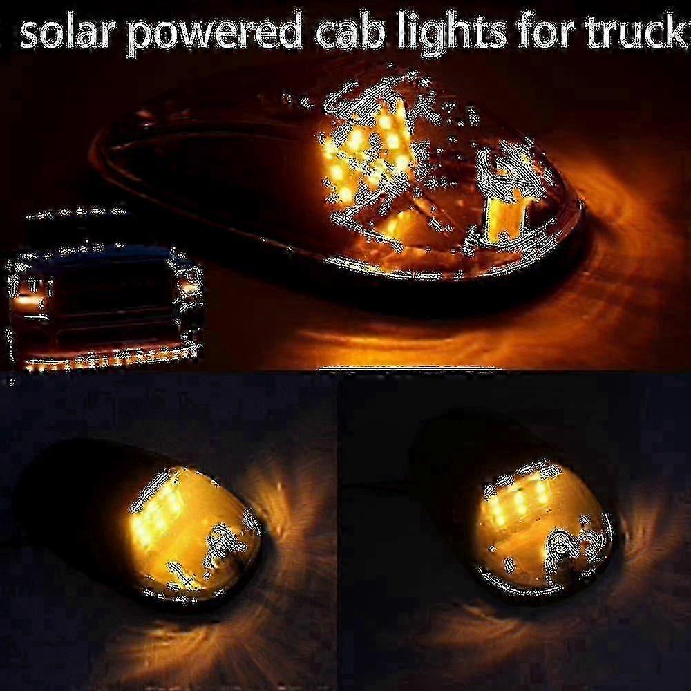 Wireless Solar Roof Running Lights for Truck, 5pcs LED Cab Marker ...