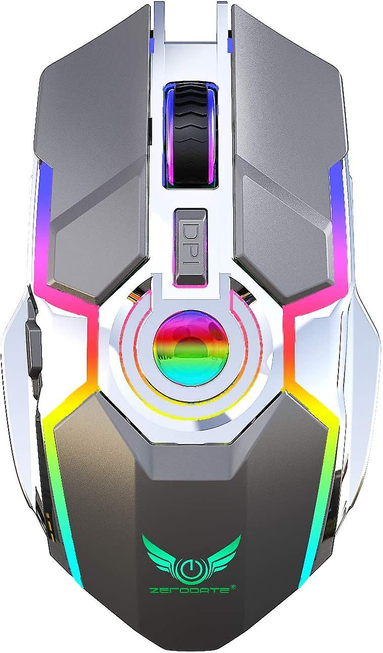 Rechargeable 2.4g Wireless Gaming Mice With Usb Receiver And Rgb Colors ...