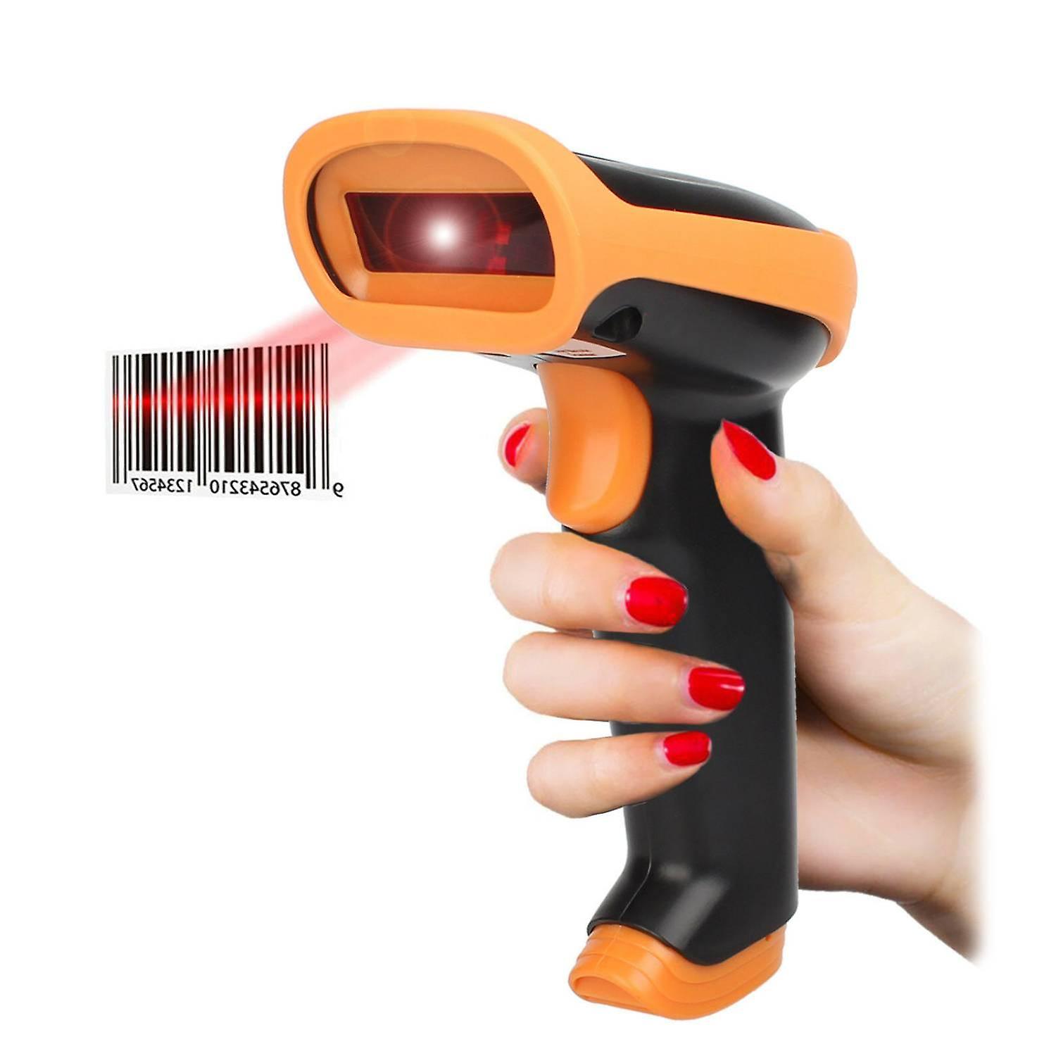 Barcode reader with USB to 1D codes - Orange | Fruugo UK