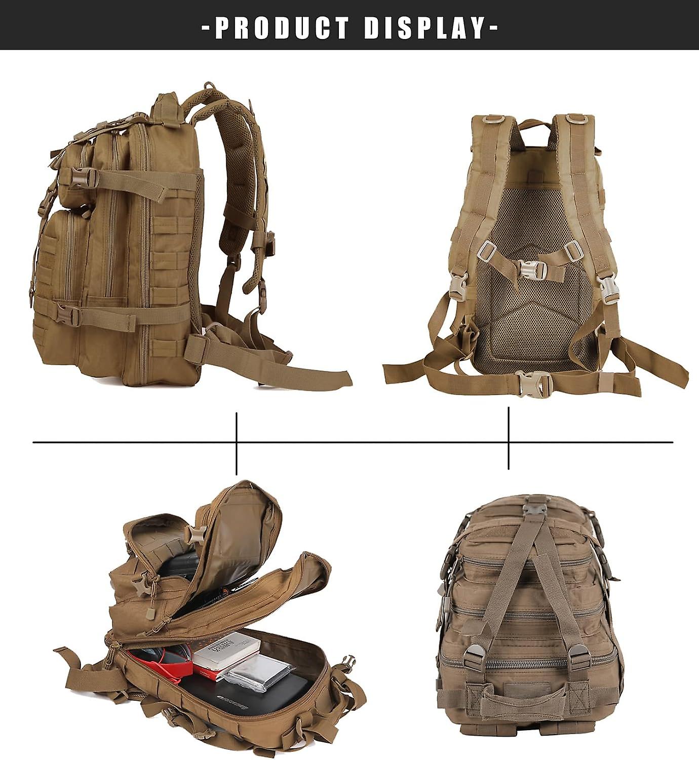 Small Tactical Backpack Military Daypack - 30L Backpack for Men Molle ...