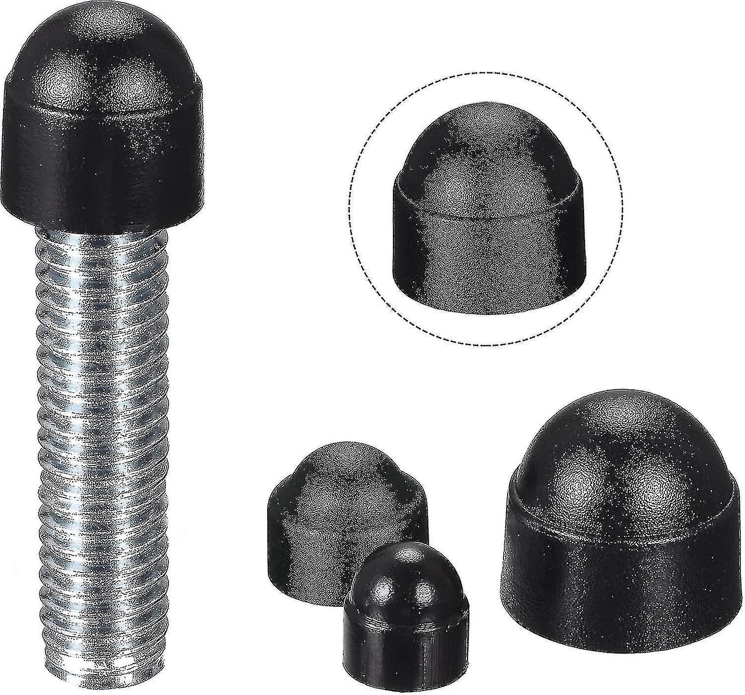 Plastic Dome Bolt Nut Protection Cap Caps M8/13mm Hex Screw Cap Black ...