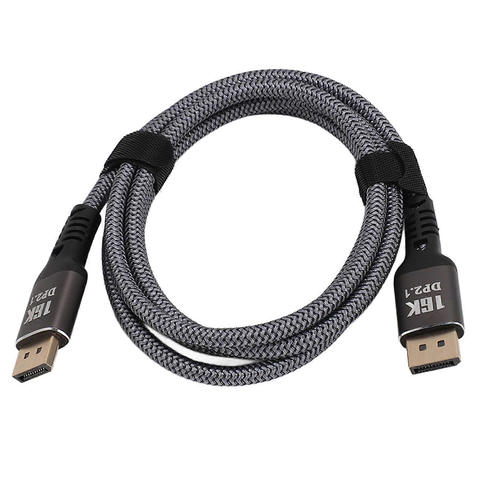 DisplayPort 2.1 Cable 16K 30Hz 40Gbps 3D Dynamic HDR Male to Male ...