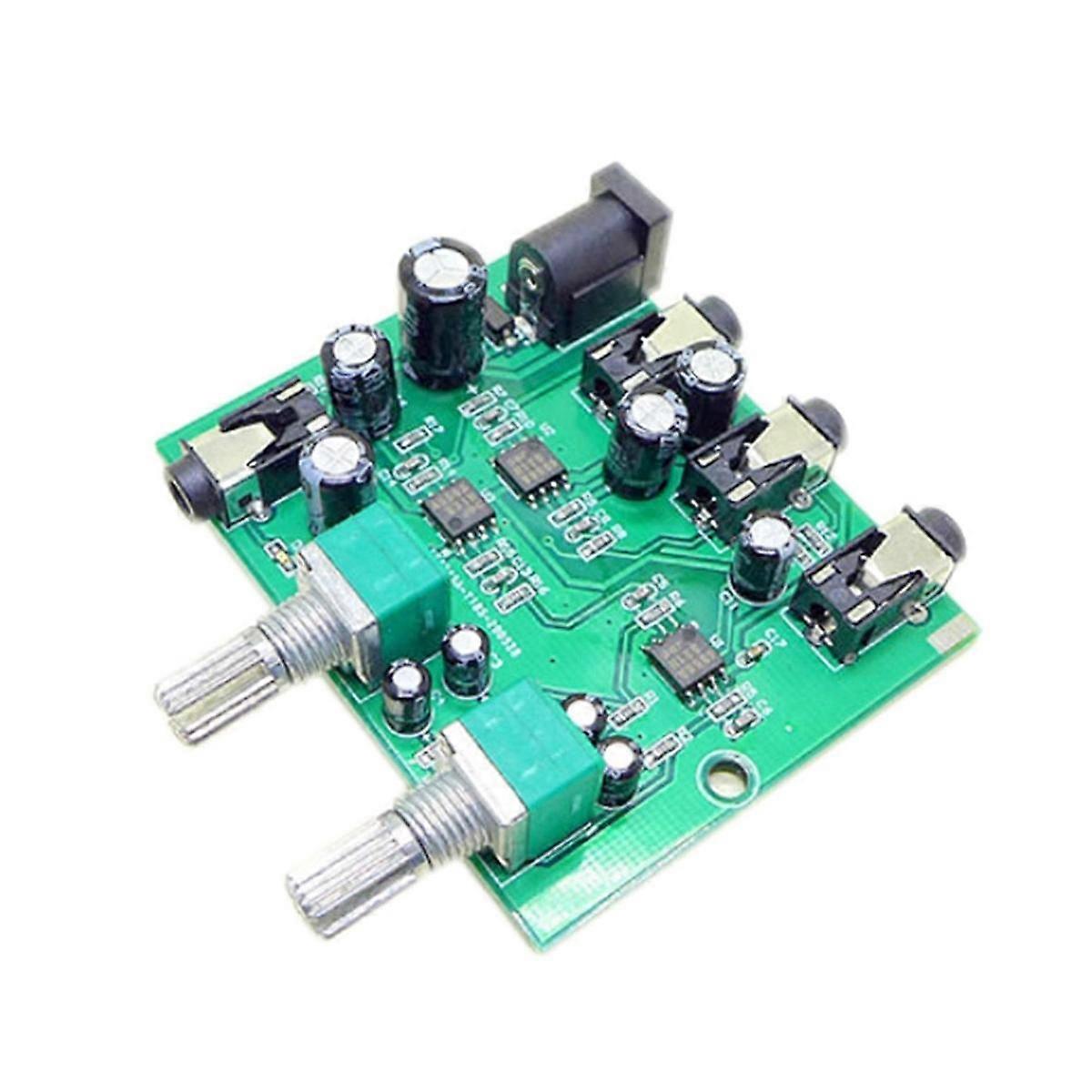 AU-202 2 Input 2 Output Stereo Mixer Audio Distributor for Headphone ...