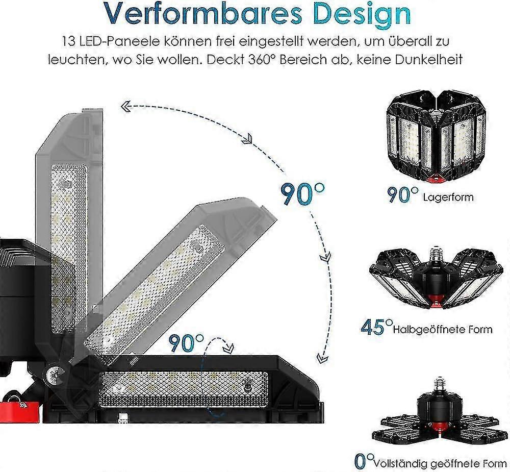 200w Led Workshop Light Garage Lighting 1 Pcs 6500k Deformable Ceiling ...