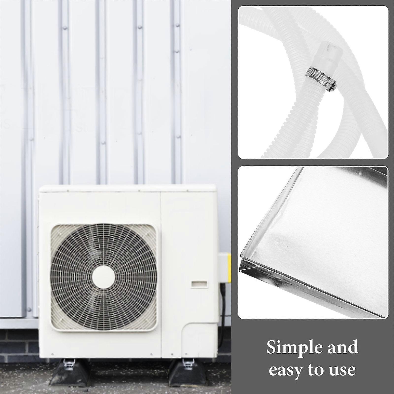 1 Set of AC External Unit Drip Tray Air Conditioner Drip Pan Leak Proof ...