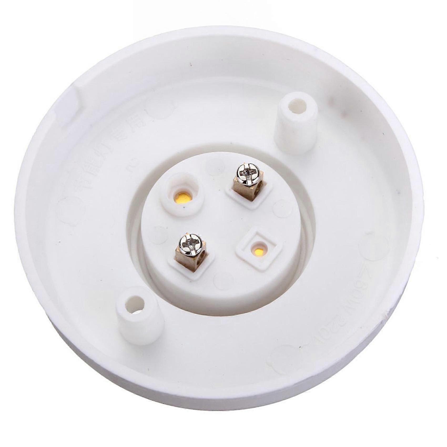 3x E27 Round Plastic Base Screw Light Bulb Lamp Socket Holder White ...