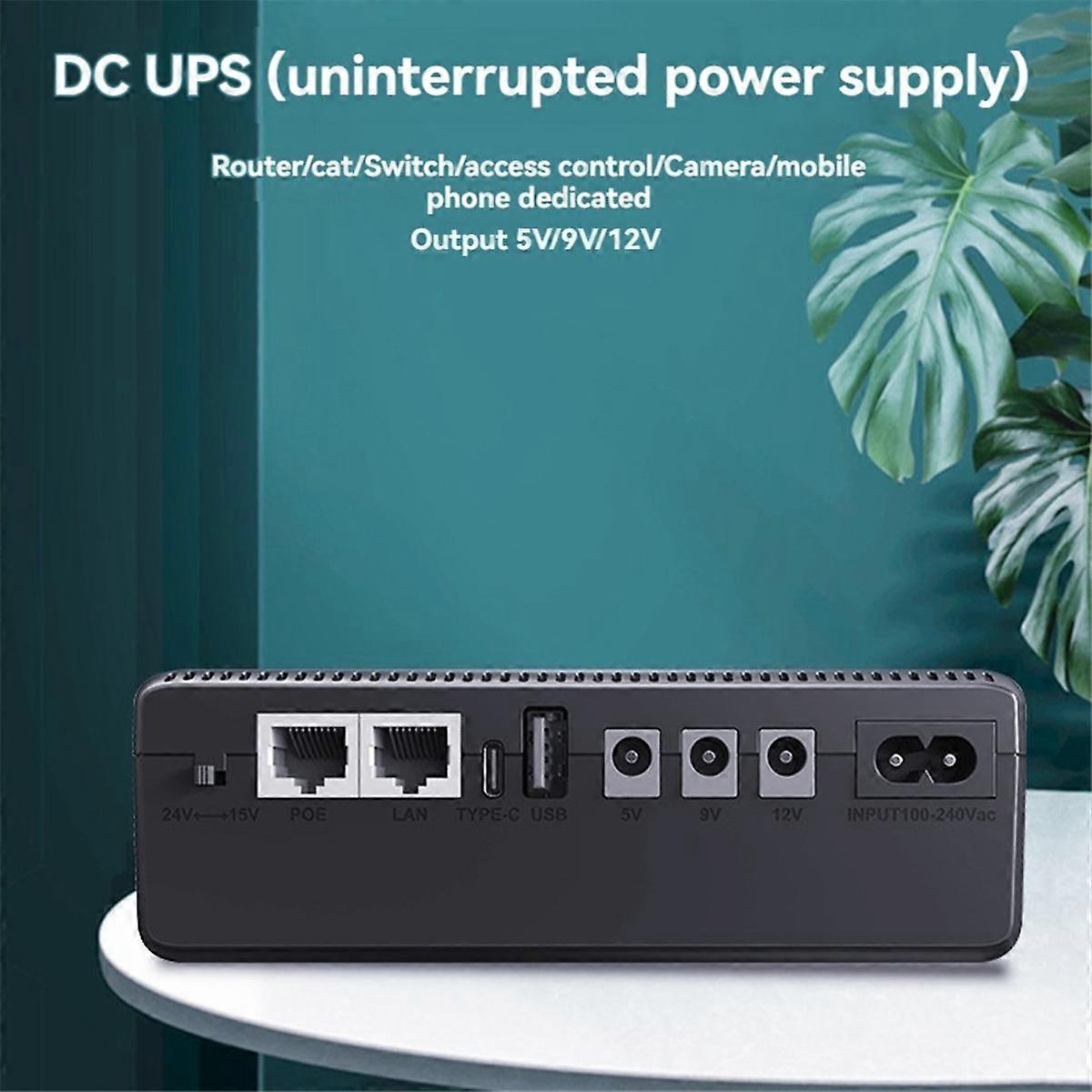 Mini UPS Battery Backup Power Supply 8800mAh with Multi Ports ...