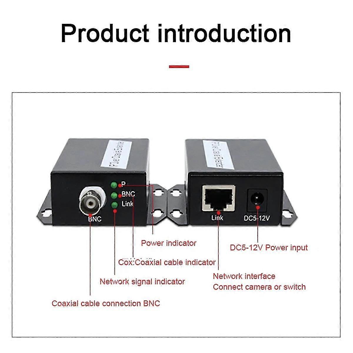 Ip Network To Coaxial Extender Transfer From Net Cable Transmission To Coax Line 500m Ethernet ...
