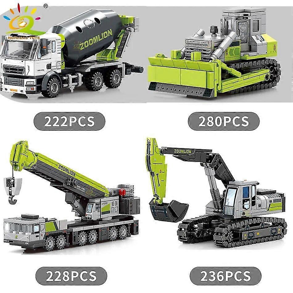 Spielzeug Engineering LKW Bausteine Kran Bulldozer Bagger Auto Stadt ...