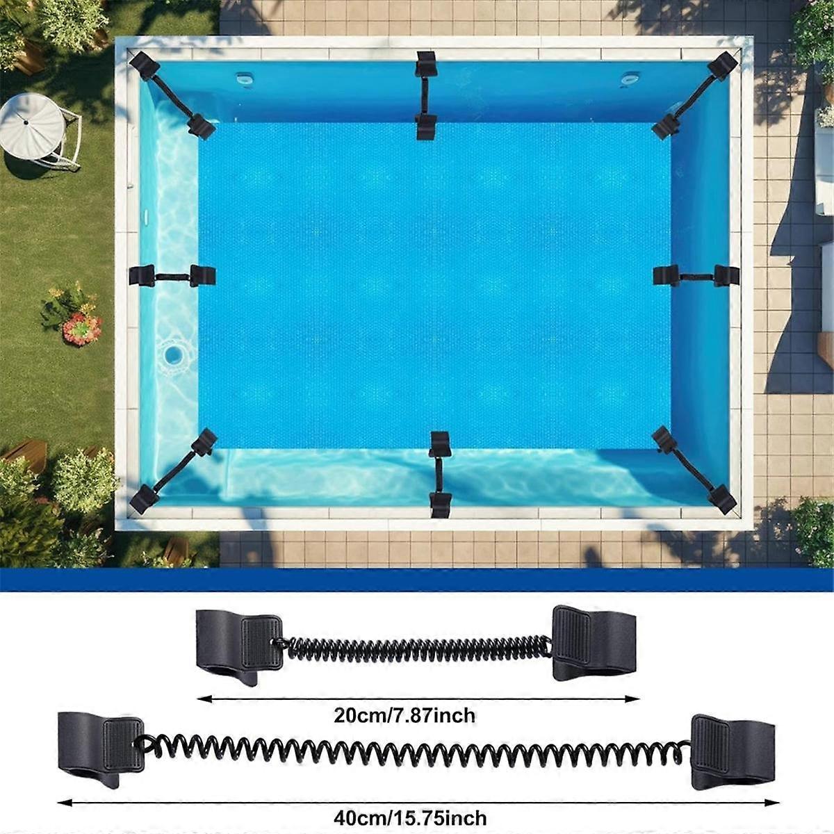 12 Pcs Swimming Pool Cover Clips for Above Ground Pools Solar Cover ...