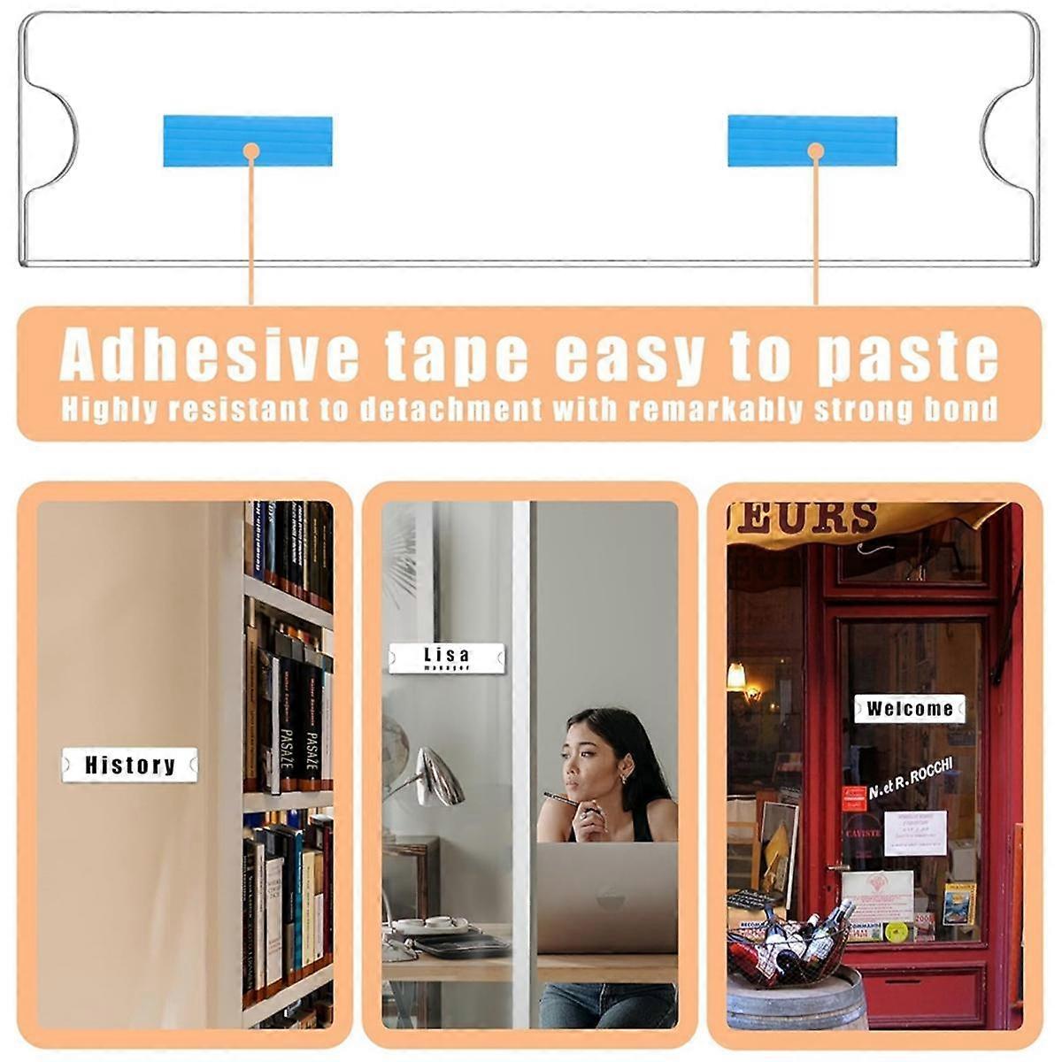 Acrylic Name Plate Holder Premium, 2X8 Inch,Clear Acrylic Plastic Sign ...