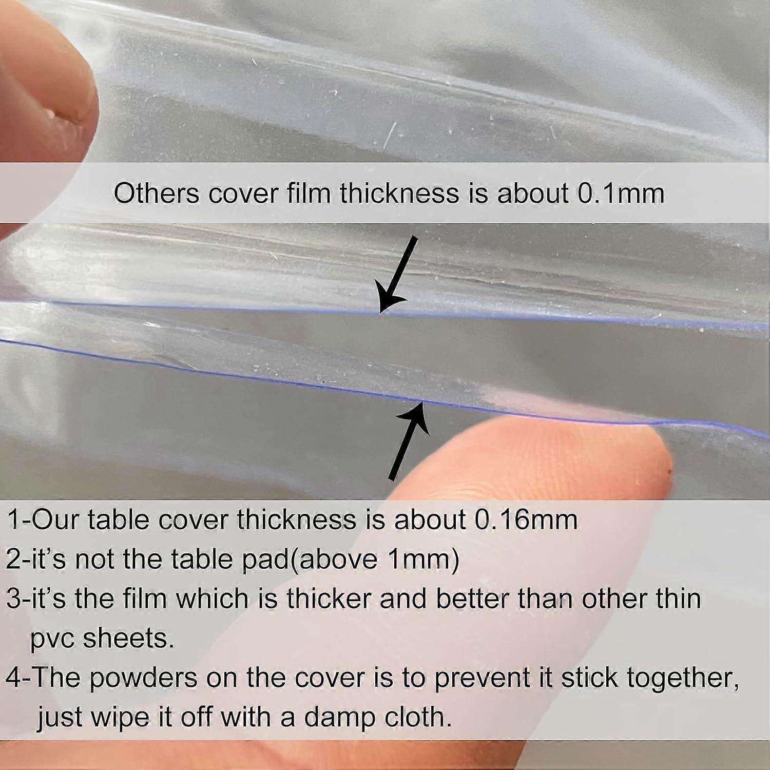 Clear Rectangular Vinyl Tablecloth - Heavy Duty Elastic Tablecloth ...