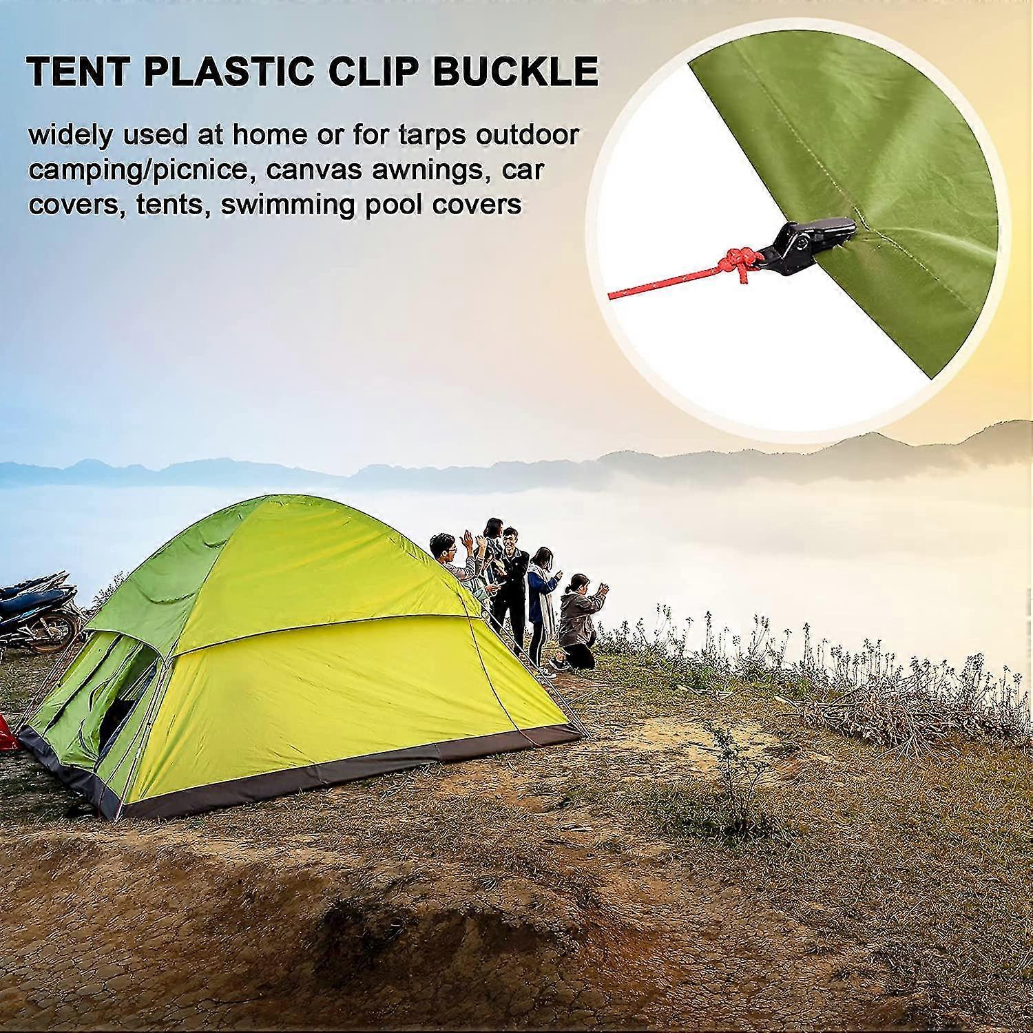 10 Sets Tarp Clip Awning Tent Clamp Heavy Duty Tent Clamp For Outdoor ...