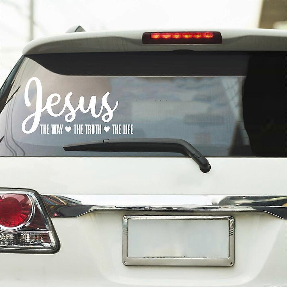 Jesus The Way Truth Life Car Window Sticker Decal Religious Christian ...