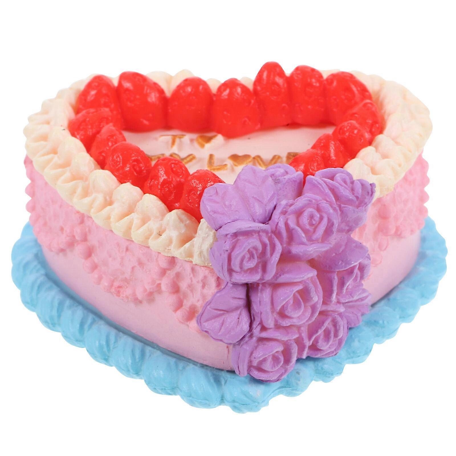 Mini Fake Cake Model Artificial Dessert Ornament Fake Cake Decoration ...