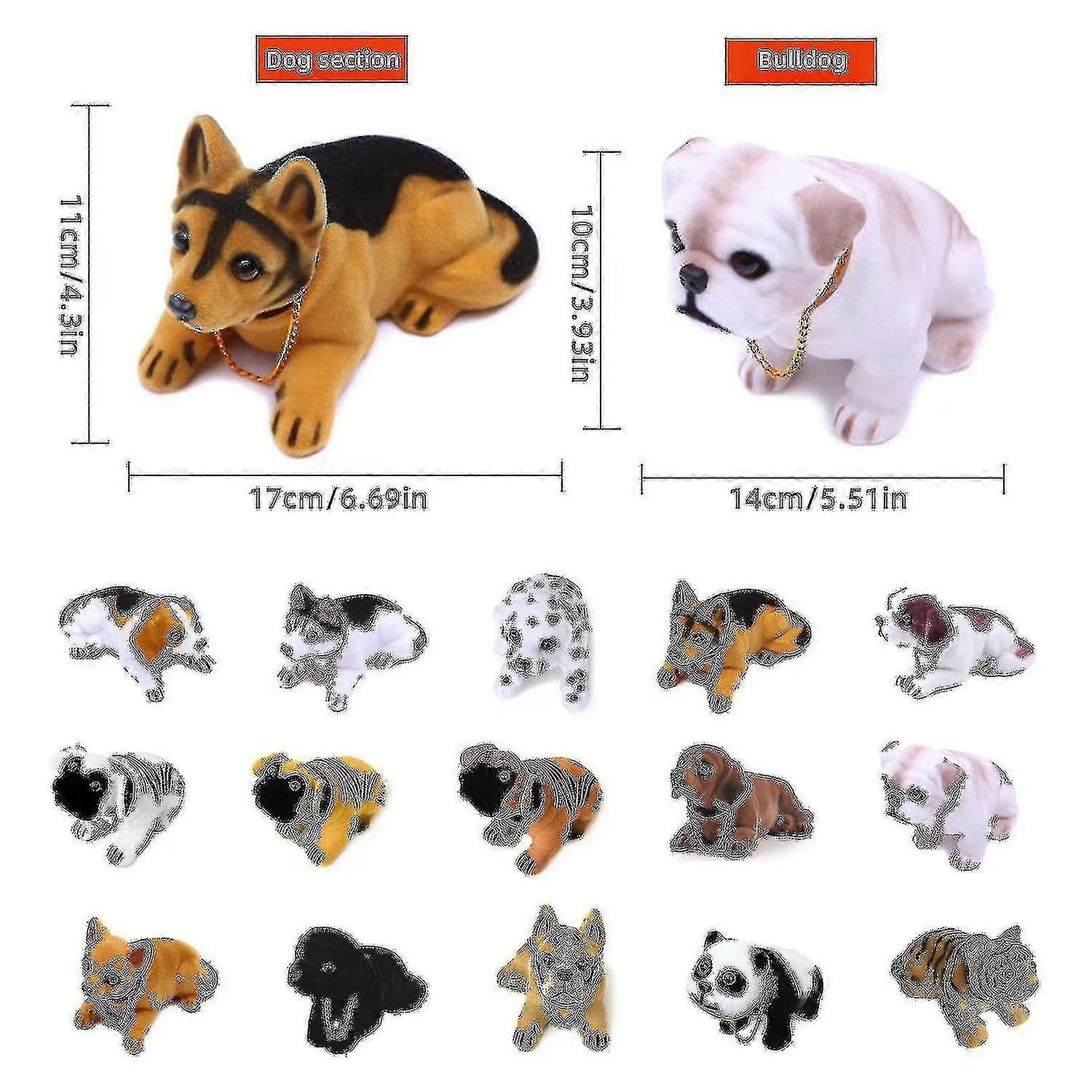 Nickande Valp Leksaker Skakande Huvud Hund Prydnad Bil Instrumentbräda ...