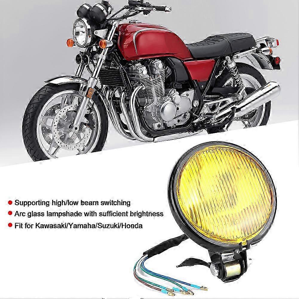 Vintage Retro Style Headlight Universal Motorcycle Headlamp Motorbike ...