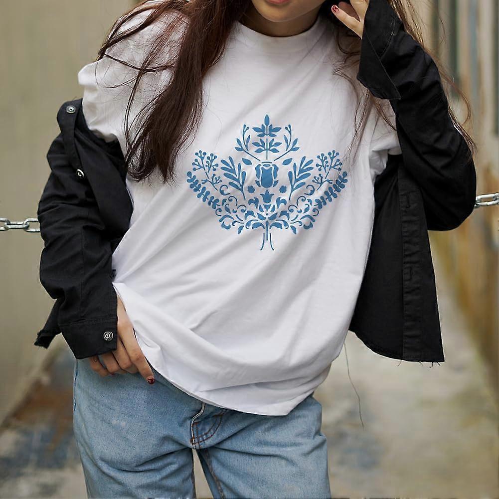 Leaf Damask Pattern Stencil 11.8x11.8inchs Reusable Plastic Leaf ...