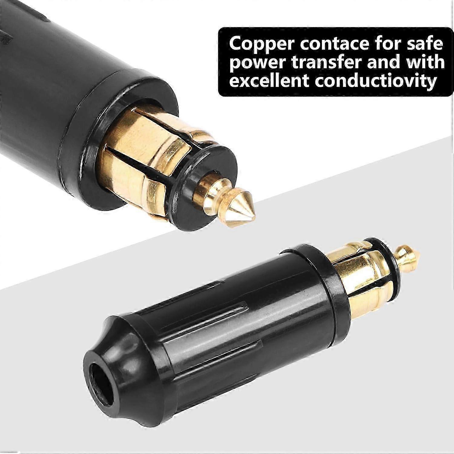 3PSC DIN Hella Male Plugs European 12V,DIN Cigarette Lighter Adapter ...