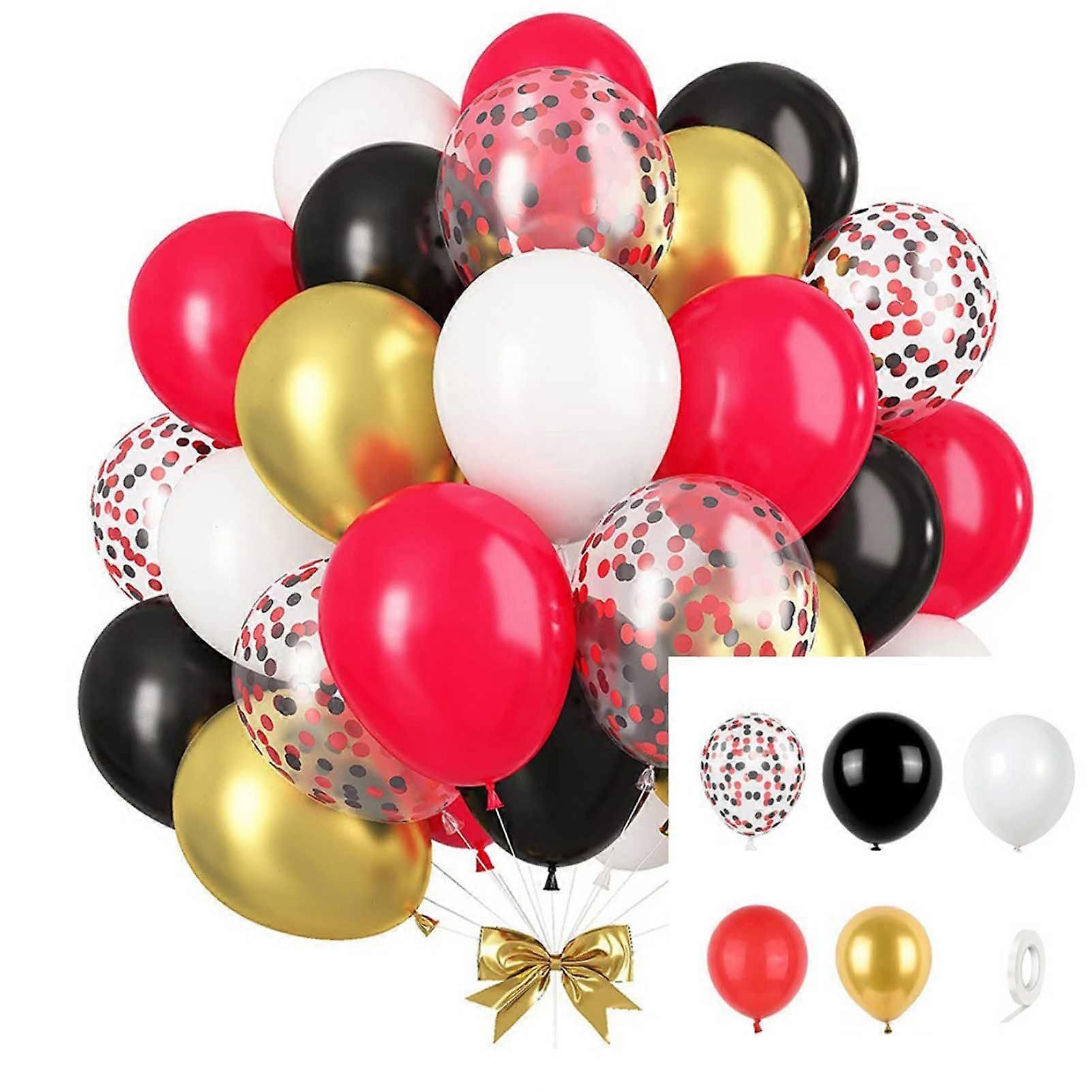 50 Pcs Latex Balloons Set Metallic Confetti Balloons Easy to Assemble ...