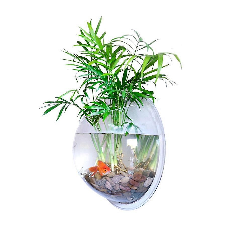 Acrylic Wall Mount Fish Tank Bubble Goldfish Vase Home Decor | Fruugo UK