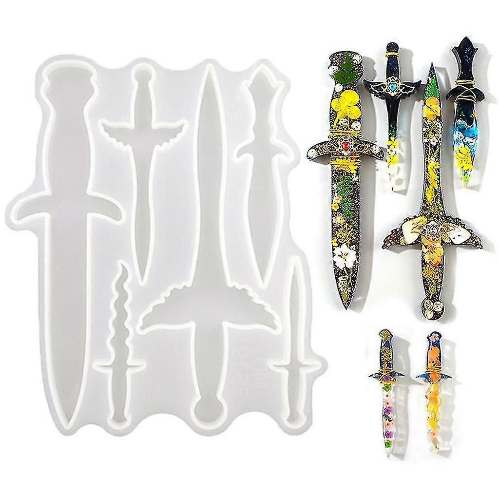 High-quality Dagger Crystal Epoxy Resin Mold Sword Cutter Knife Pendant ...