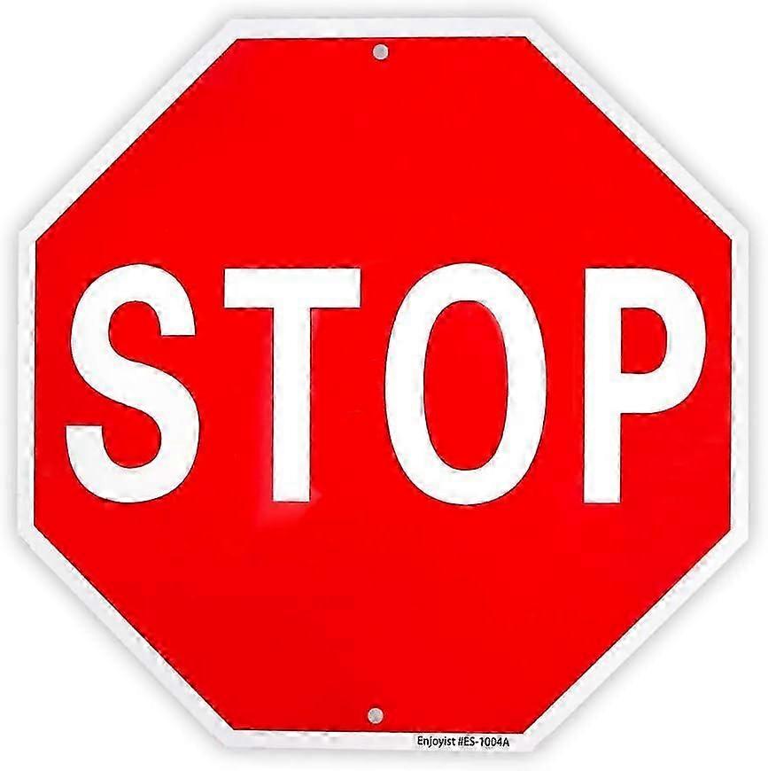 Stop Sign Street Slow Warning Reflective Signs 12"x 12" 40 Mil Rust ...