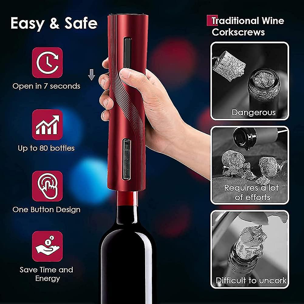 Rechargeable Electric Corkscrew,electric Bottle Opener With Foil Cutter And Usb | Fruugo UK