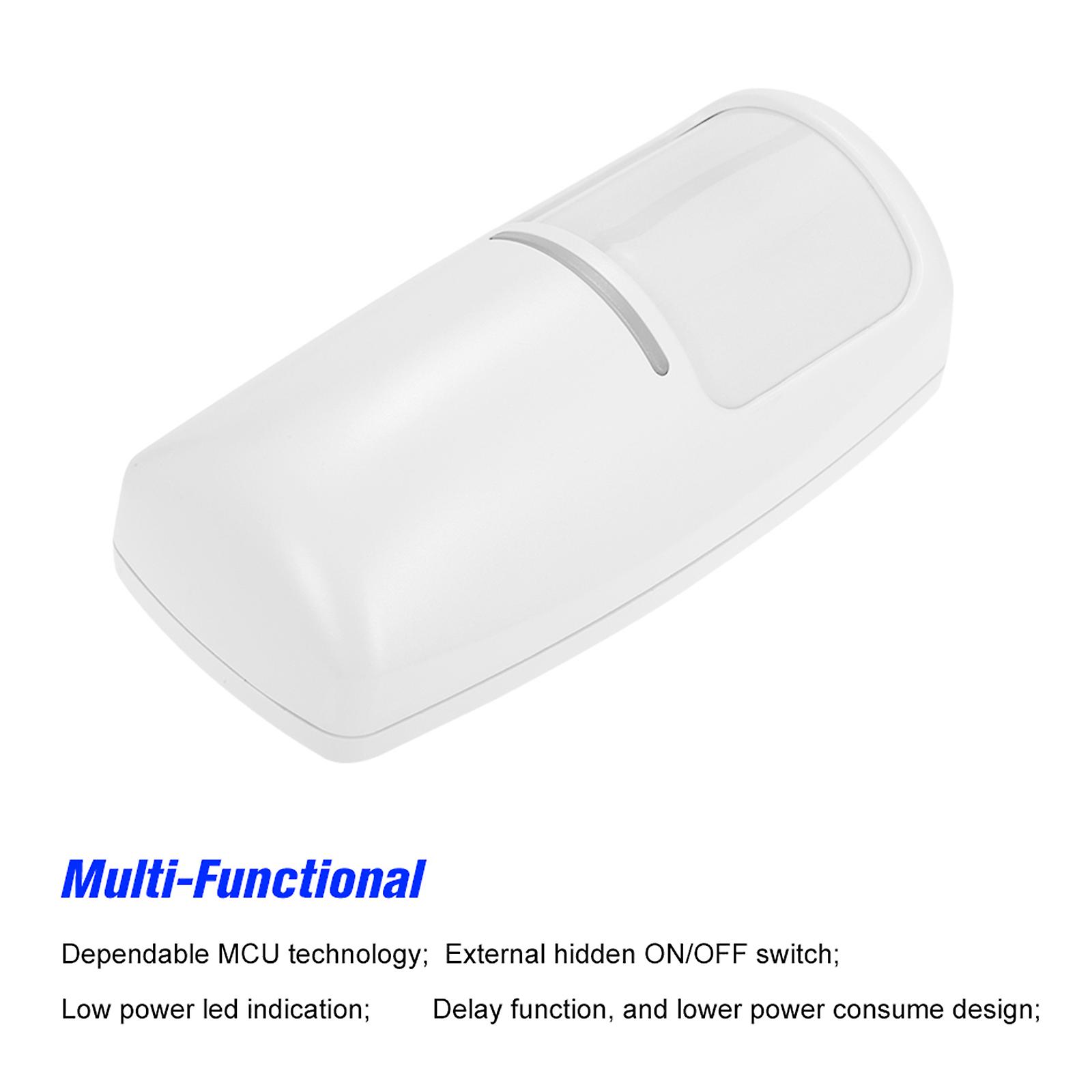 White Pir Wireless Dual Infrared Detector 433mhz Rf Pir Motion Sensor ...