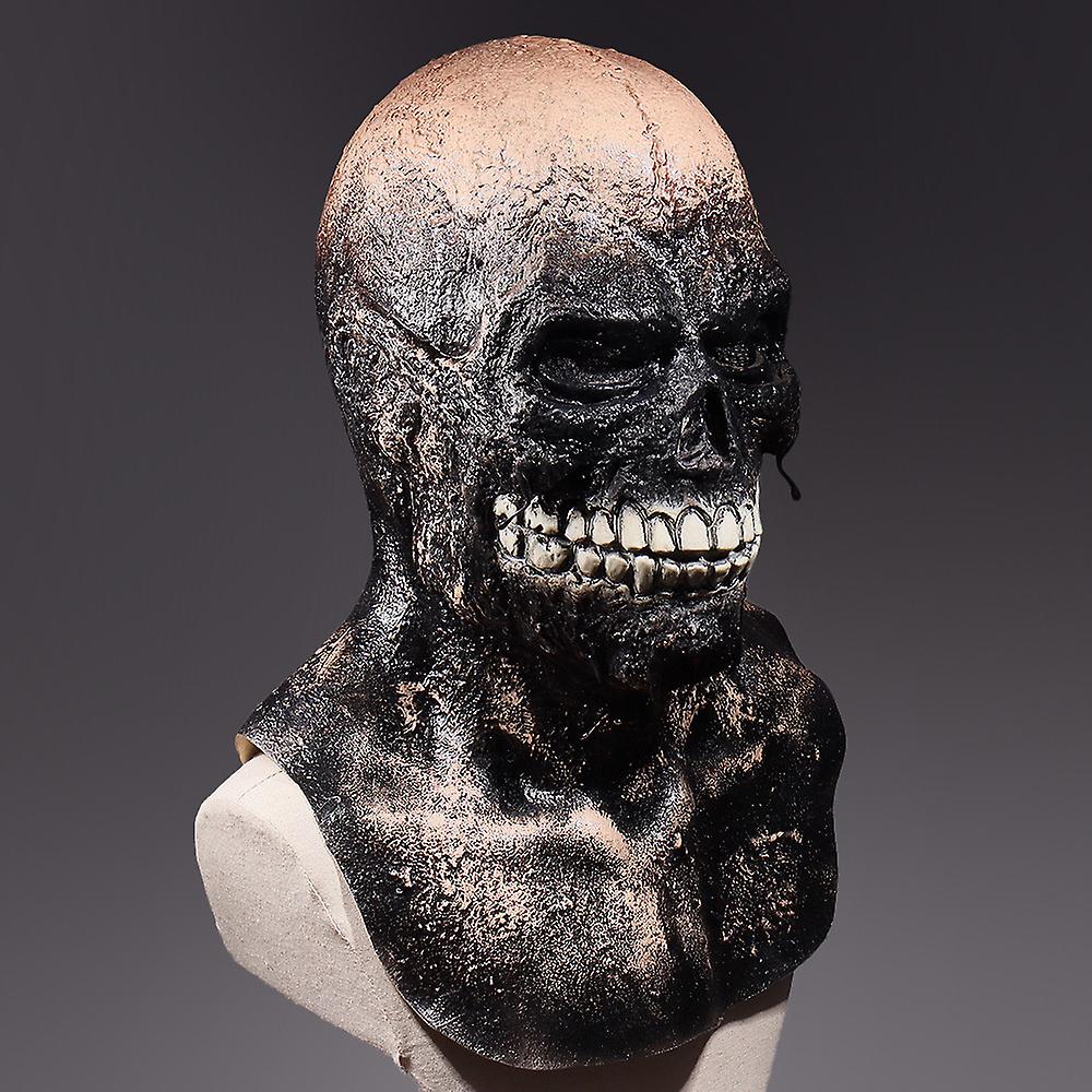 Skull Mask Scary Full Head Skeleton Headgear Creepy Biochemical Mask ...