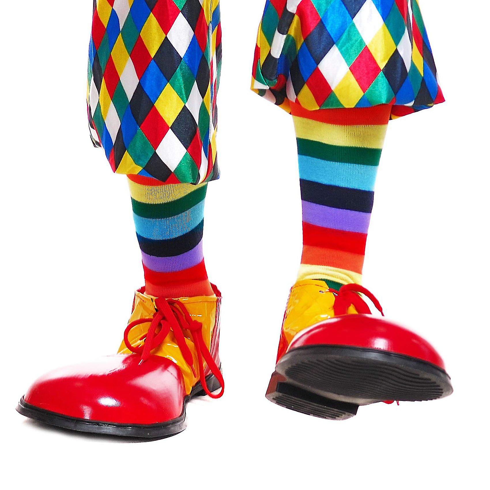 Colorful Rainbow Striped Socks Over the Knee Clown Striped Costume High ...