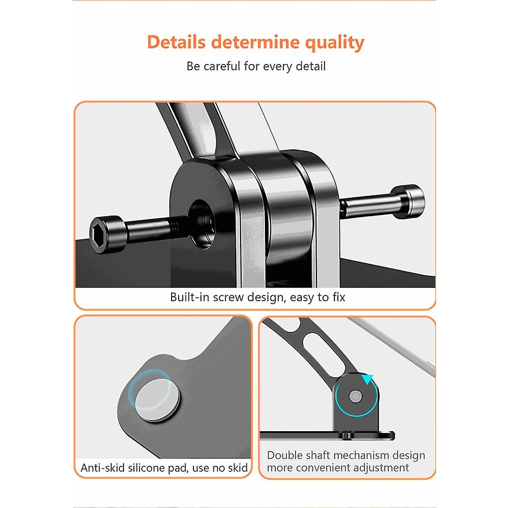 Laptop Stand Riser Adjustable With Cooling Fan Holder Desktop Foldable ...