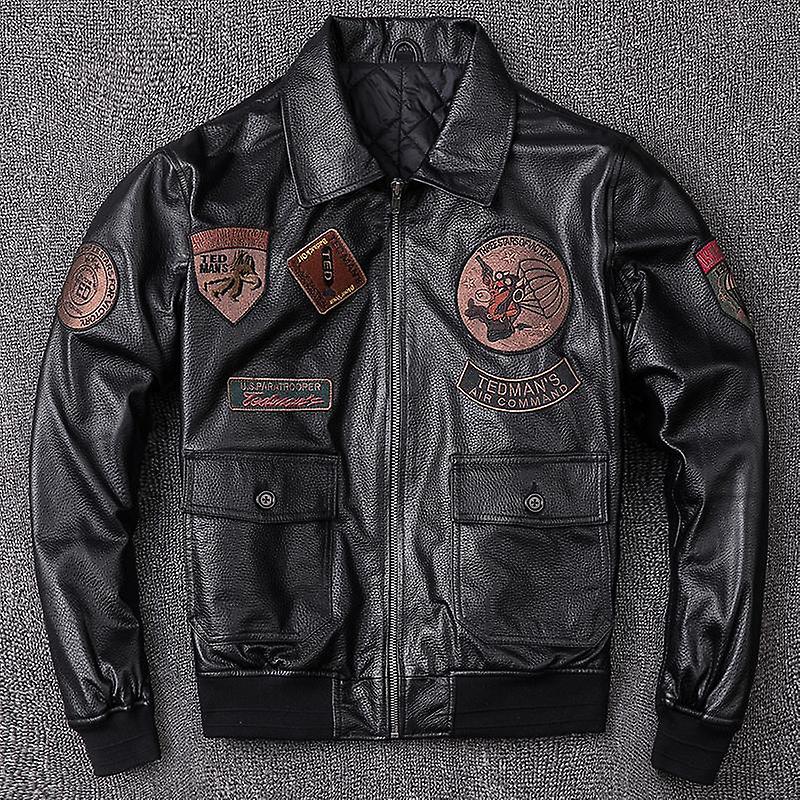 2021 Men's Pilot Winter Jacket Air Force 1 Genuine Leather Jackets for ...