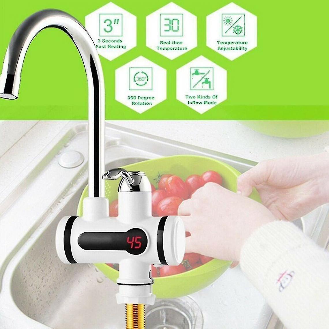 Electric Kitchen Water Heater Faucet Instant Water Heater Faucet Cold ...