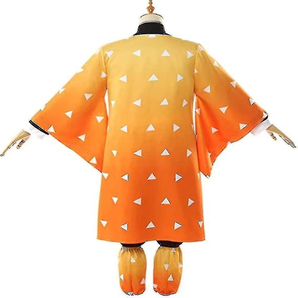 5pcs/set Demon Slayer Agatsuma Zenitsu Cosplay Adults Outfit Halloween ...