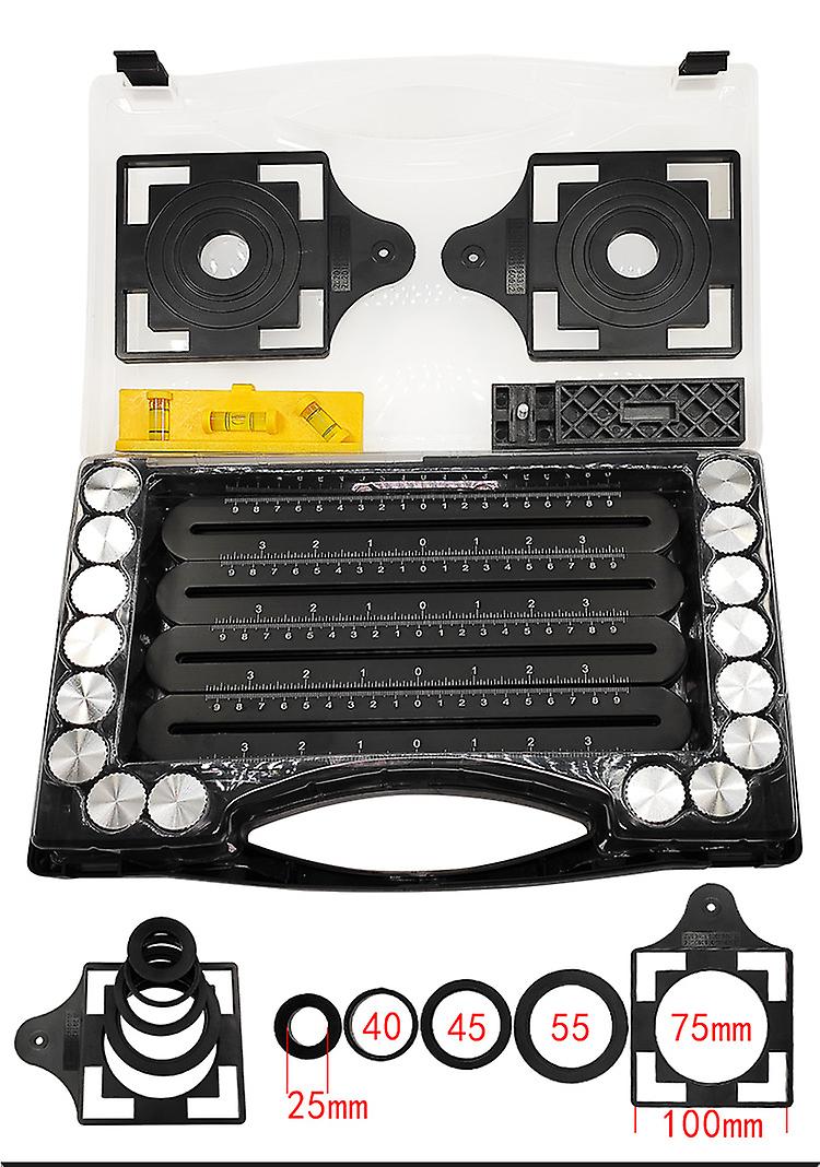 A Box Multi-Angle Tile Measuring Ruler - Black Corner Tool - Aluminum ...