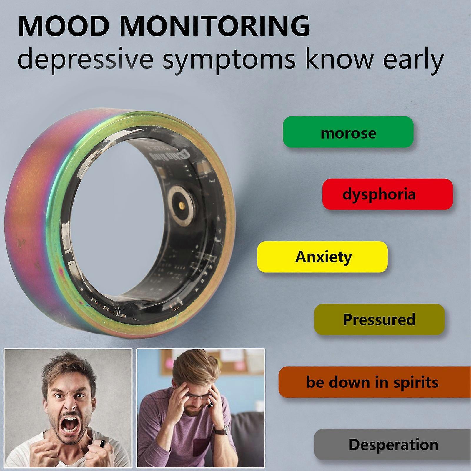 Intelligent Ring Bluetooth Fitness Tracker Mood Management Depression ...