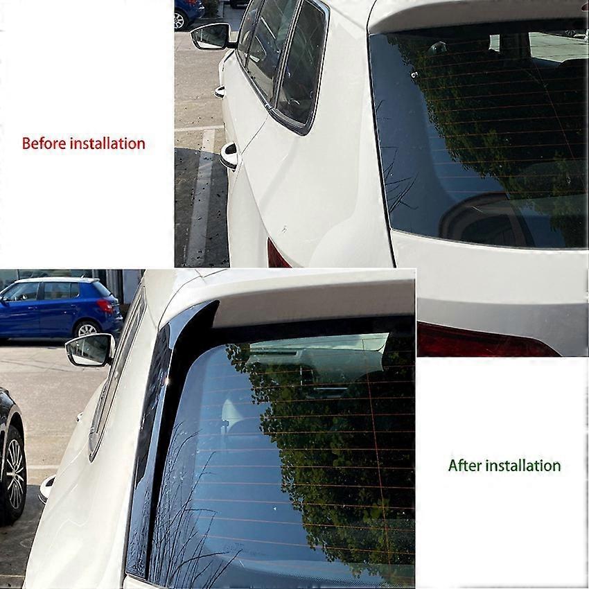 Wing Roof Spoiler for Gloss Black Rear Window Side Wing Roof Spoiler ...