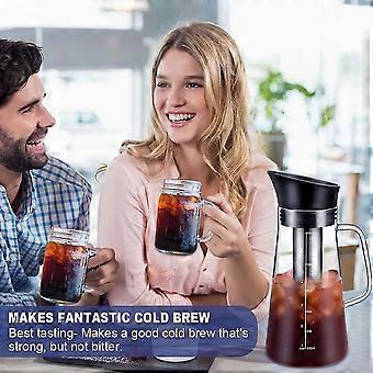 Cold Brew Coffee Maker, Iced Coffee Maker Machine, Cold Brew Tea Pitcher Durable Glass And ...