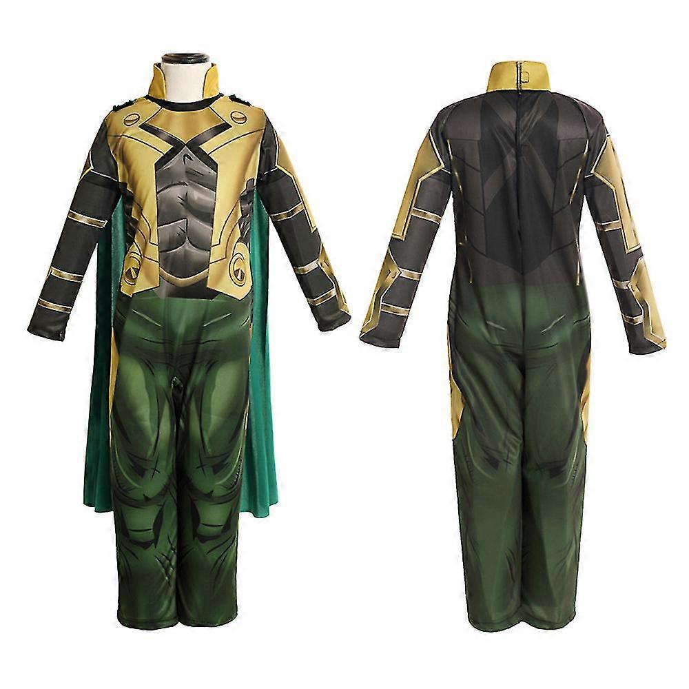 Loki Jumpsuit Cape Mask Helmet Fancy Dress Carnival Cosplay Costume ...