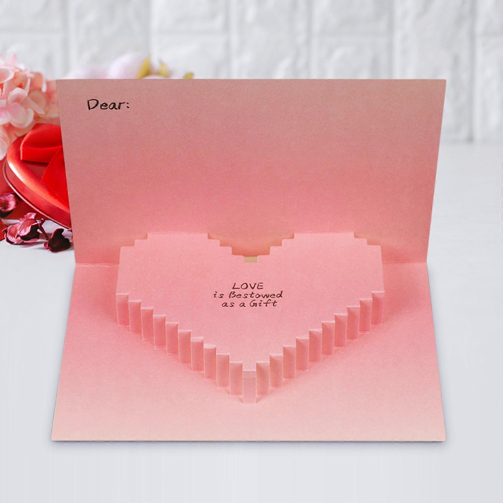 Valentine's Day Love Greeting Card Heart Shaped Birthday Gift Greeting ...