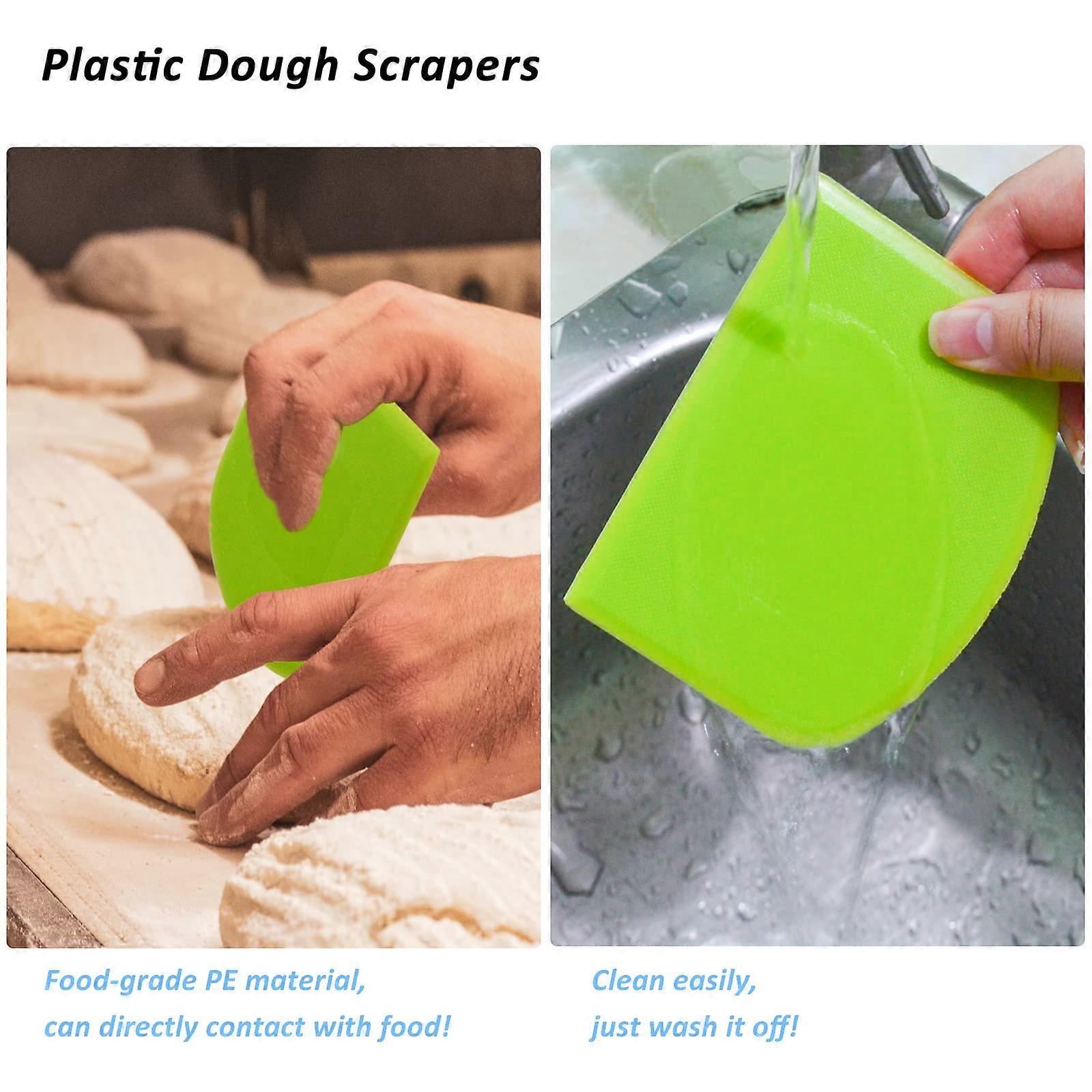 Bowl Scraper, Dough Scraper for Baking Food Grade Plastic Dough Cutter ...
