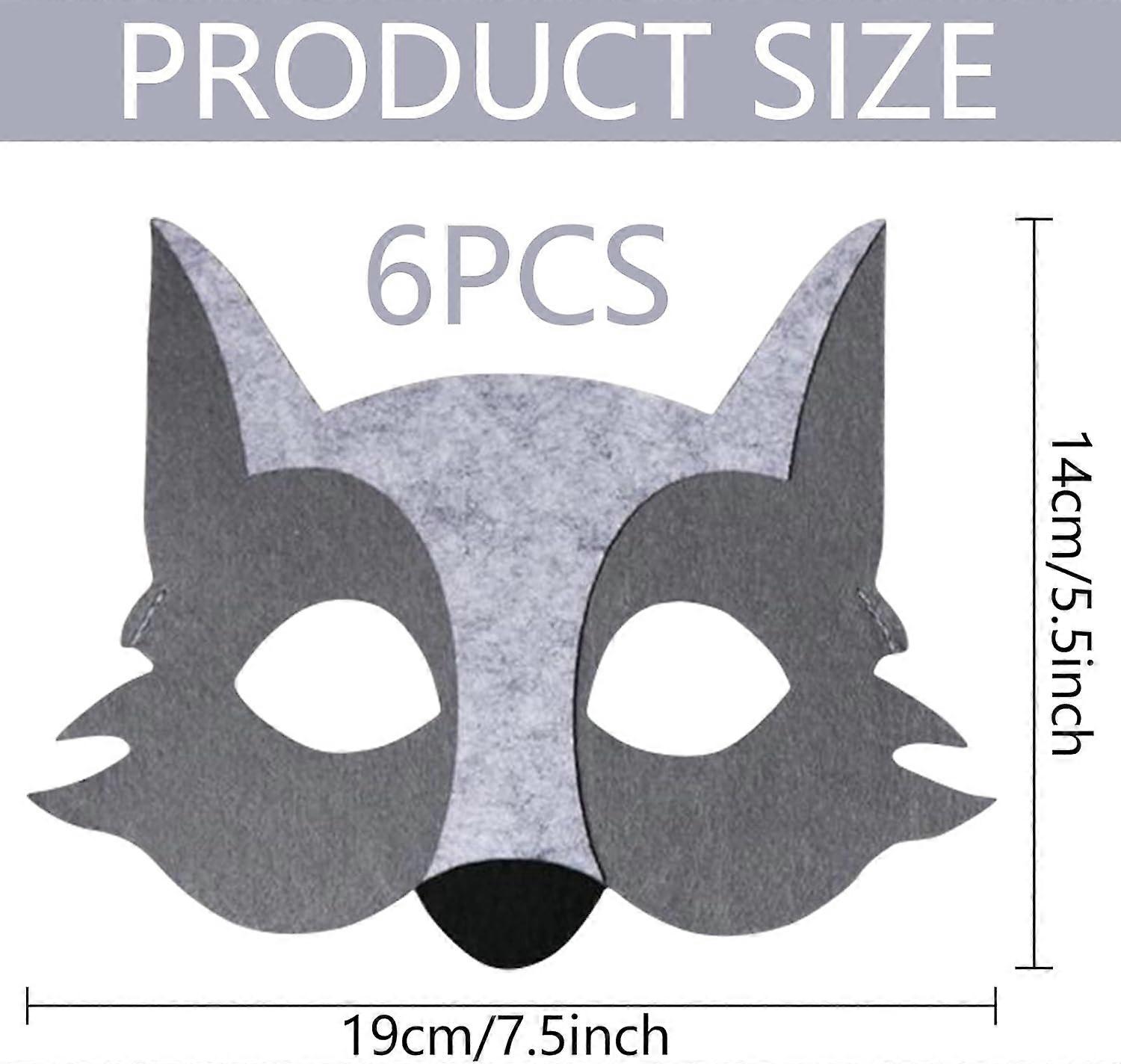 Wolf Felt Half Animal Masquerade Masks, Wolf Costume Masks, Wolf Masks ...