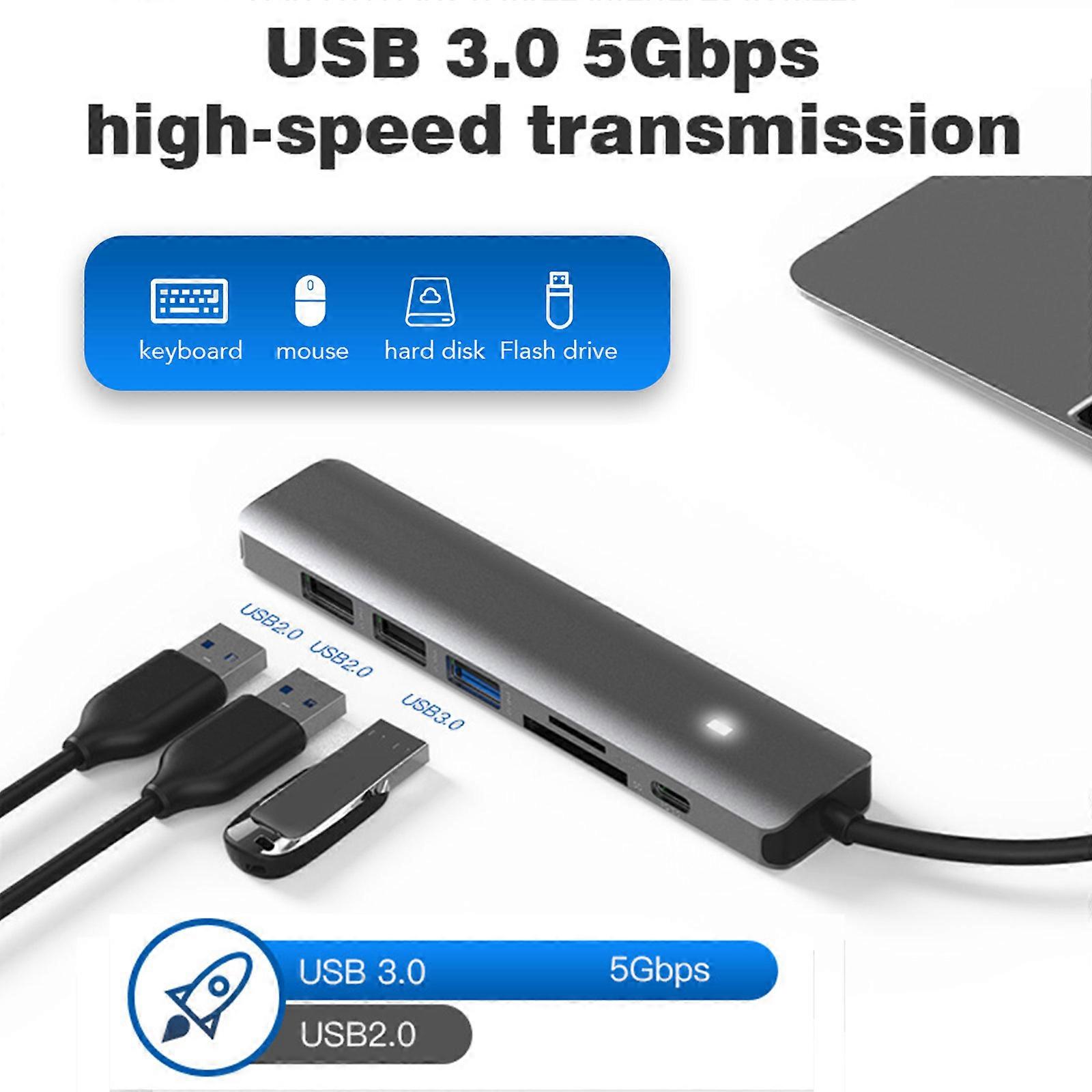 Blueendless Type C Hub 5/7 in 1 USB3.0 2.0 Splitter HDMI-Compatible PD ...