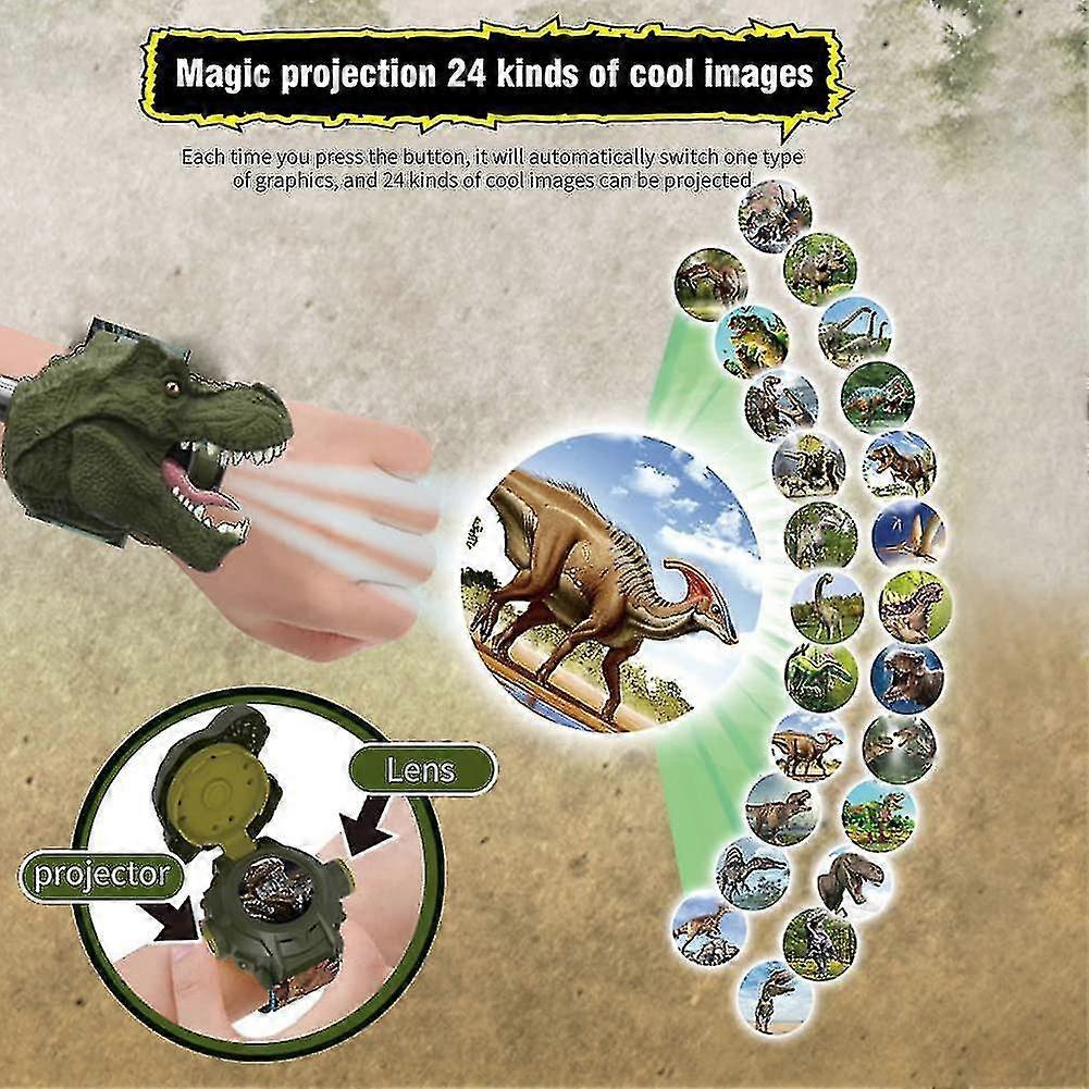 Children Projector Watch With 24 Dinosaur Projection Patterns, 3d ...